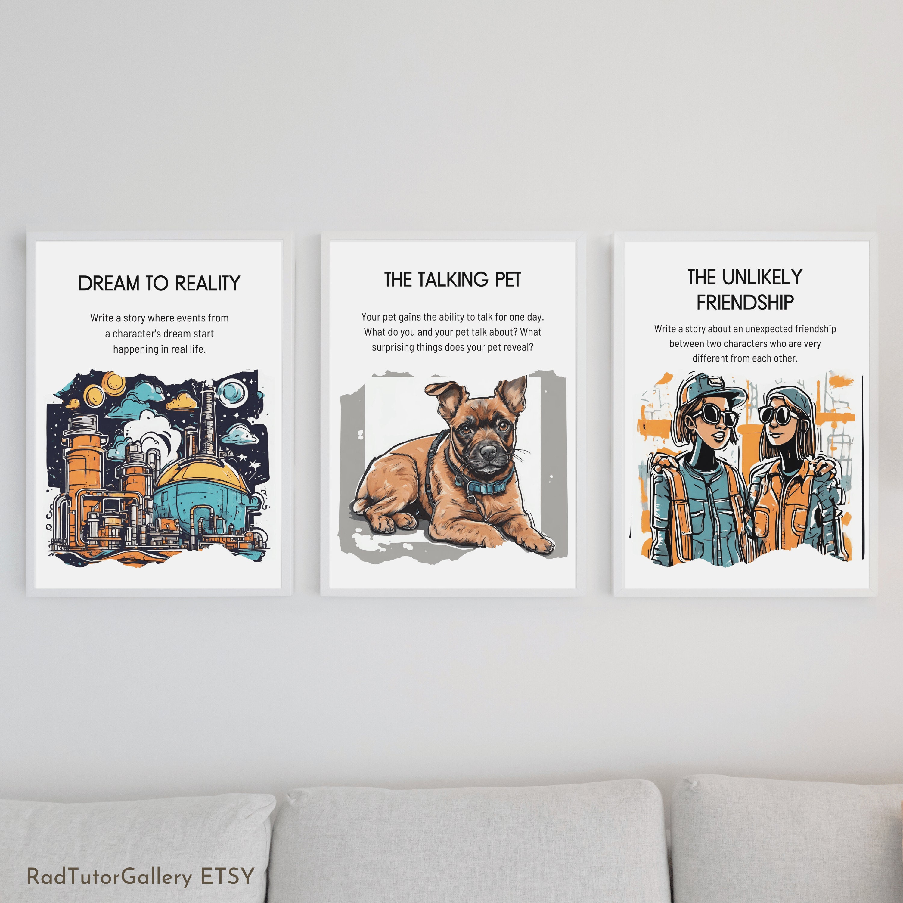 Writing Prompts Posters Set, Middle High School English Classroom Decor ...