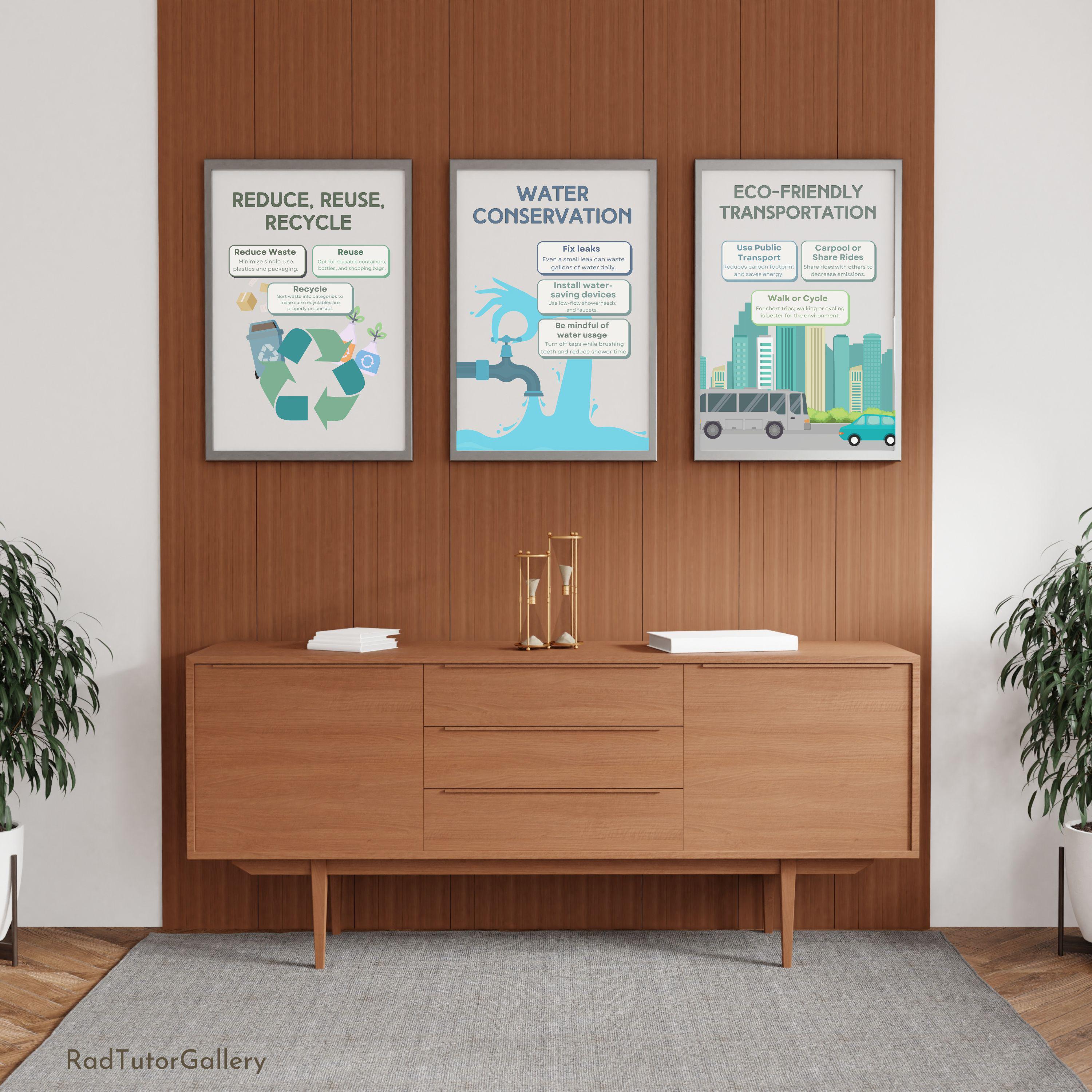 Practice Sustainability Posters, Middle High School Science, Ecology ...