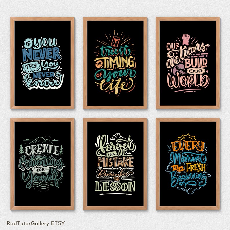 Growth Mindset Classroom Poster Sets of 6, Classroom Printable Posters ...