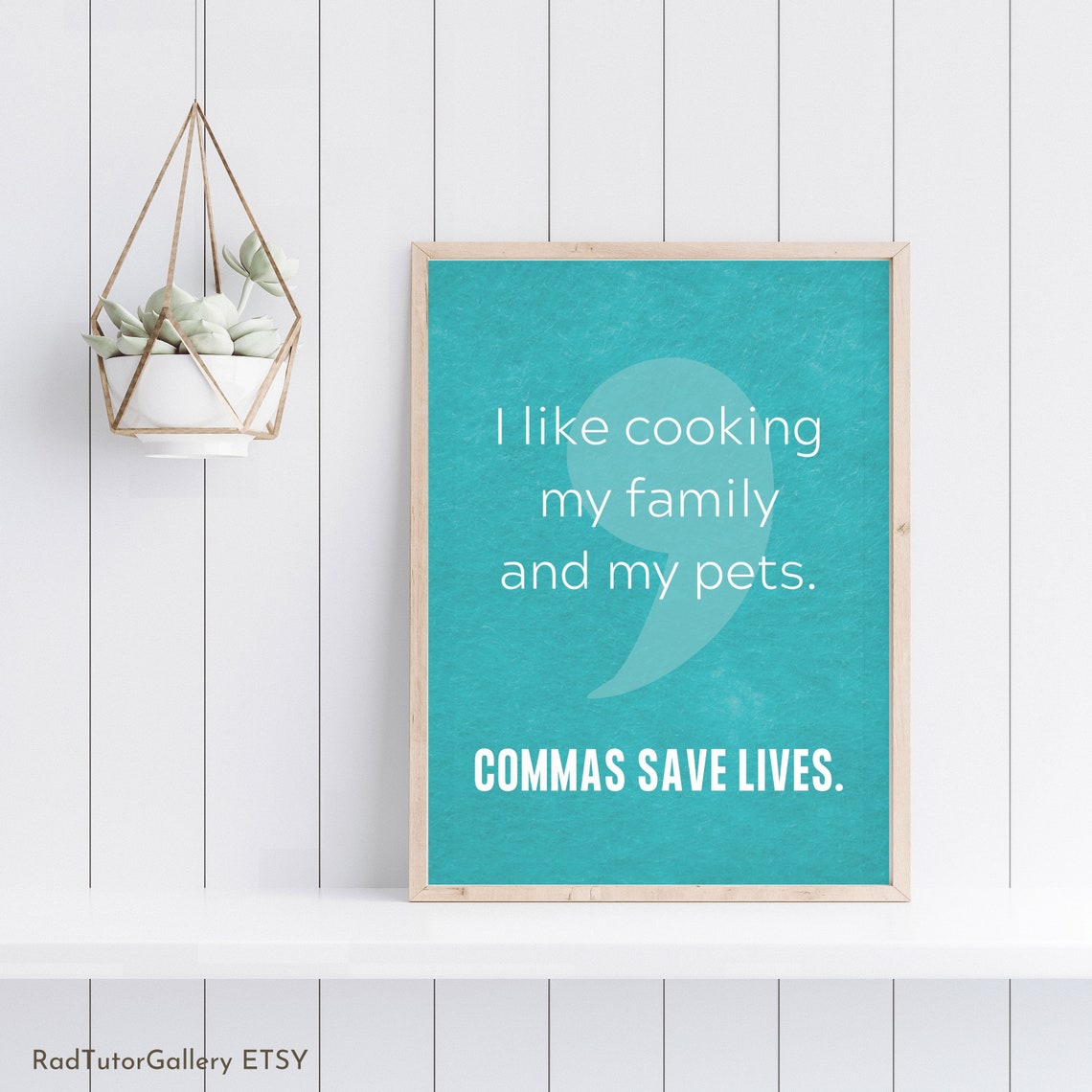 Funny Comma Poster Writing Help Poster English Teacher Gift - Etsy