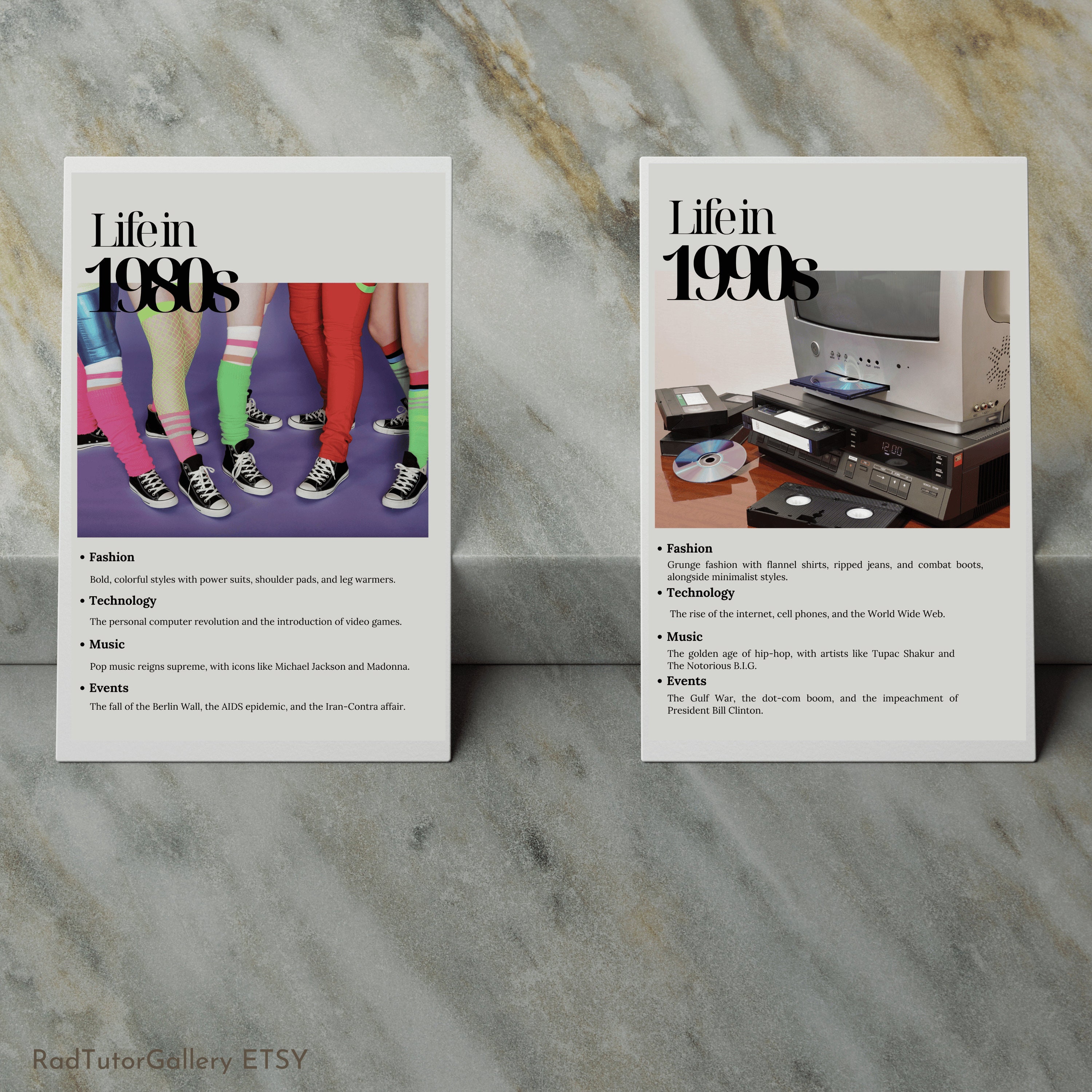 Life in Different Decades Posters, Historical Eras, History Classroom ...