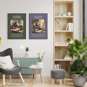 Famous Inventors Posters Set of 10, Popular Scientists Inspirational ...