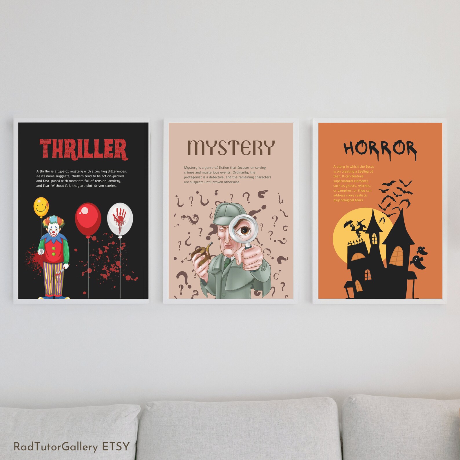 Literary Genre Posters Set of 19, Fiction Genres, Novel Genres Poster ...