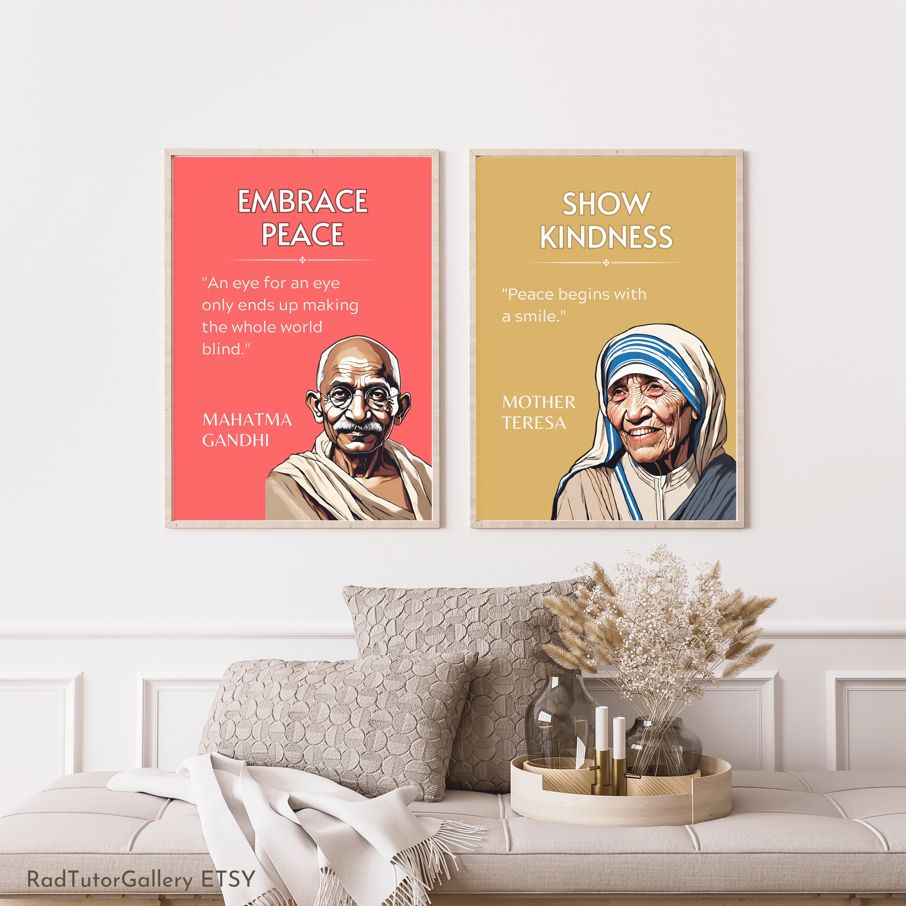 Peace Leaders Posters, Peace Historical Figures Wall Art, Famous ...