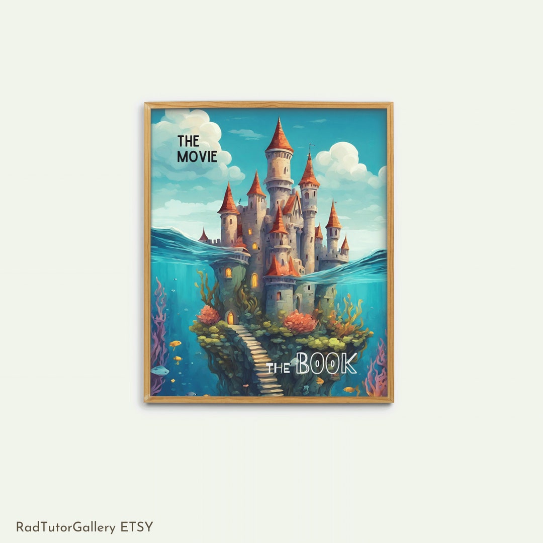 The Movie Vs the Book Wall Art, Literary Art Print. Book Poster ...