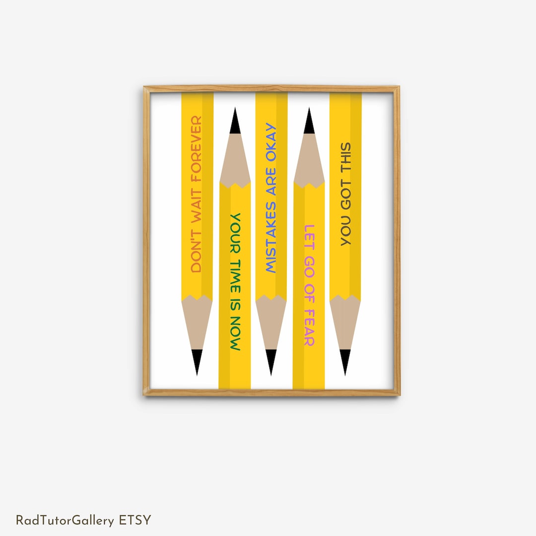 Start Now Motivational Poster, Fun Growth Mindset Digital Download ...