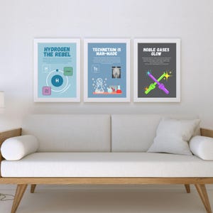 Periodic Table Fun Facts, Table of Elements Posters, Chemistry Science ...