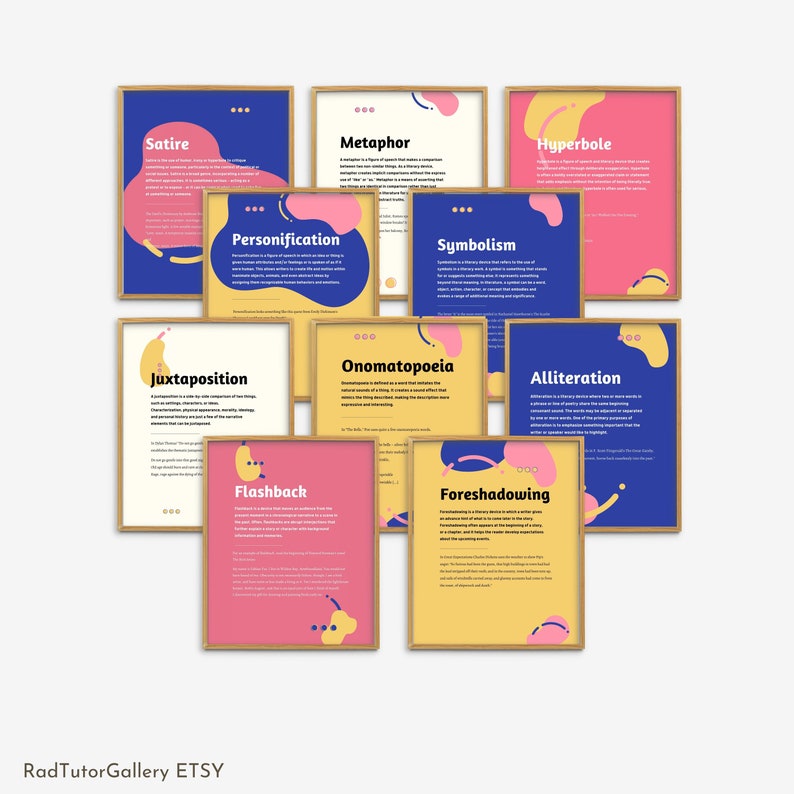 Literary Devices Posters Bundle Set of 10 Modern English - Etsy