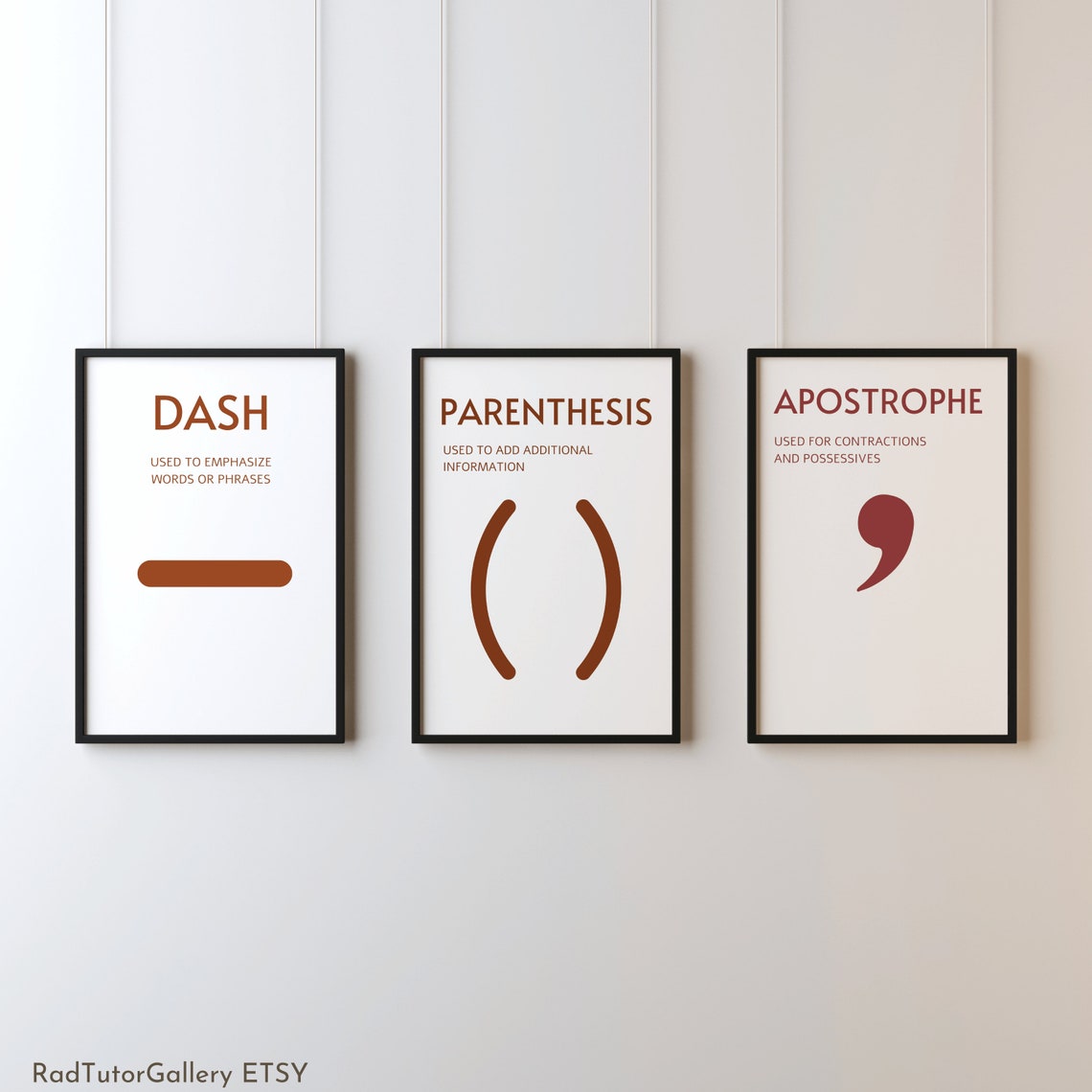 Punctuation Classroom Posters Set of 12 Boho Classroom Decor - Etsy