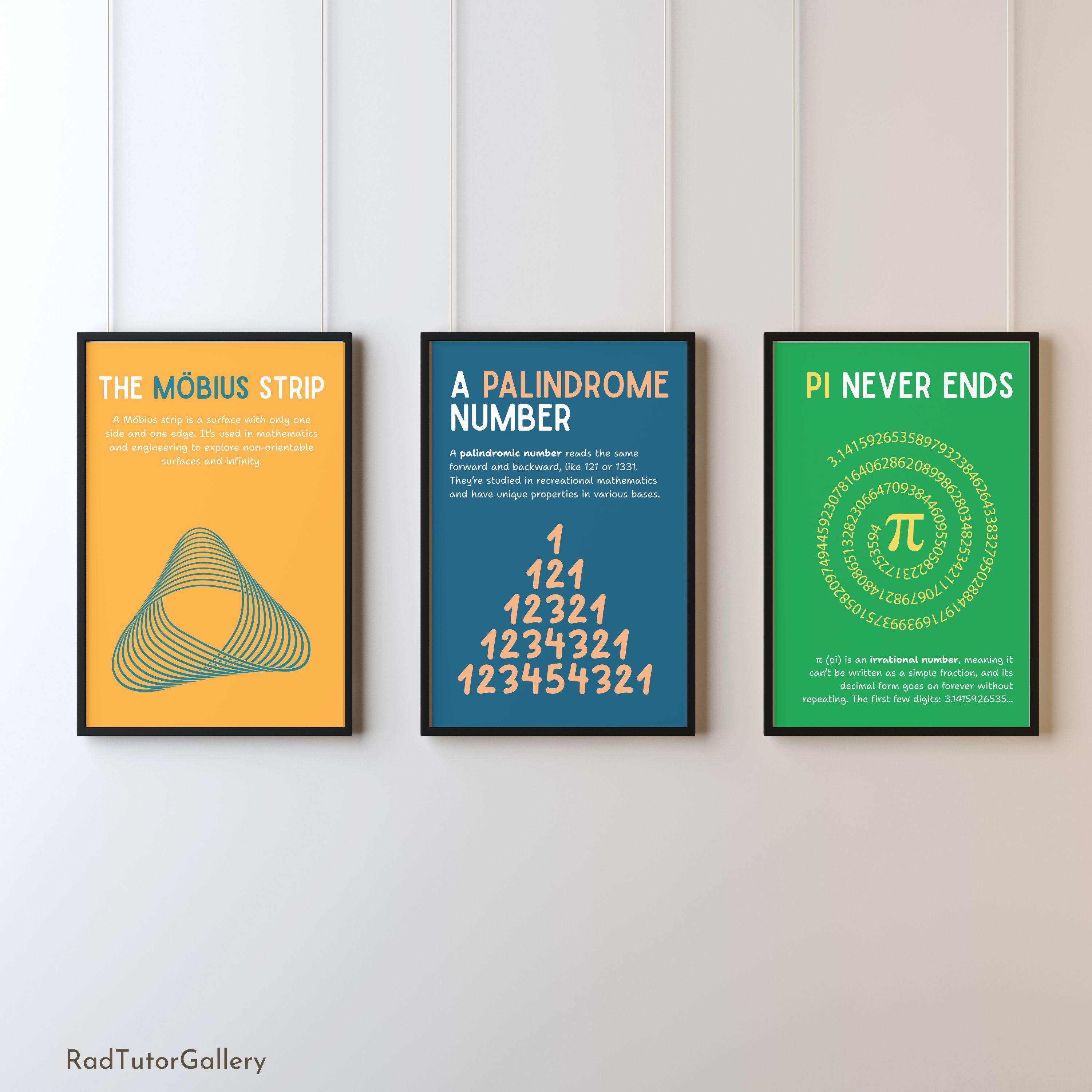 Math Fun Facts Posters, Math Classroom Poster, Mathematics Class ...