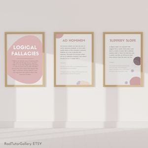 Logical Fallacies Printable Poster Set, Fallacies Posters, Debate Coach ...