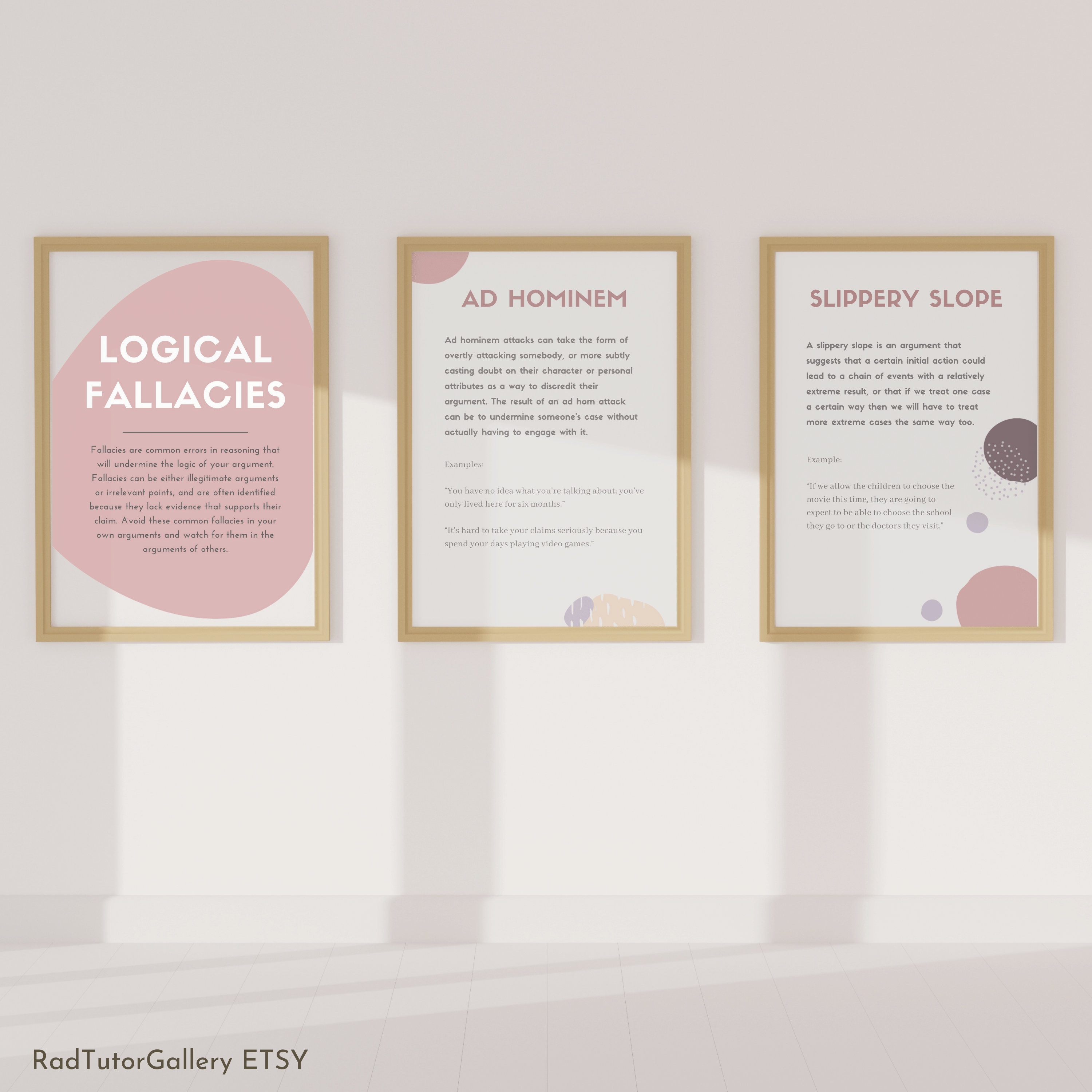Logical Fallacies Printable Poster Set, Fallacies Posters, Debate Coach ...