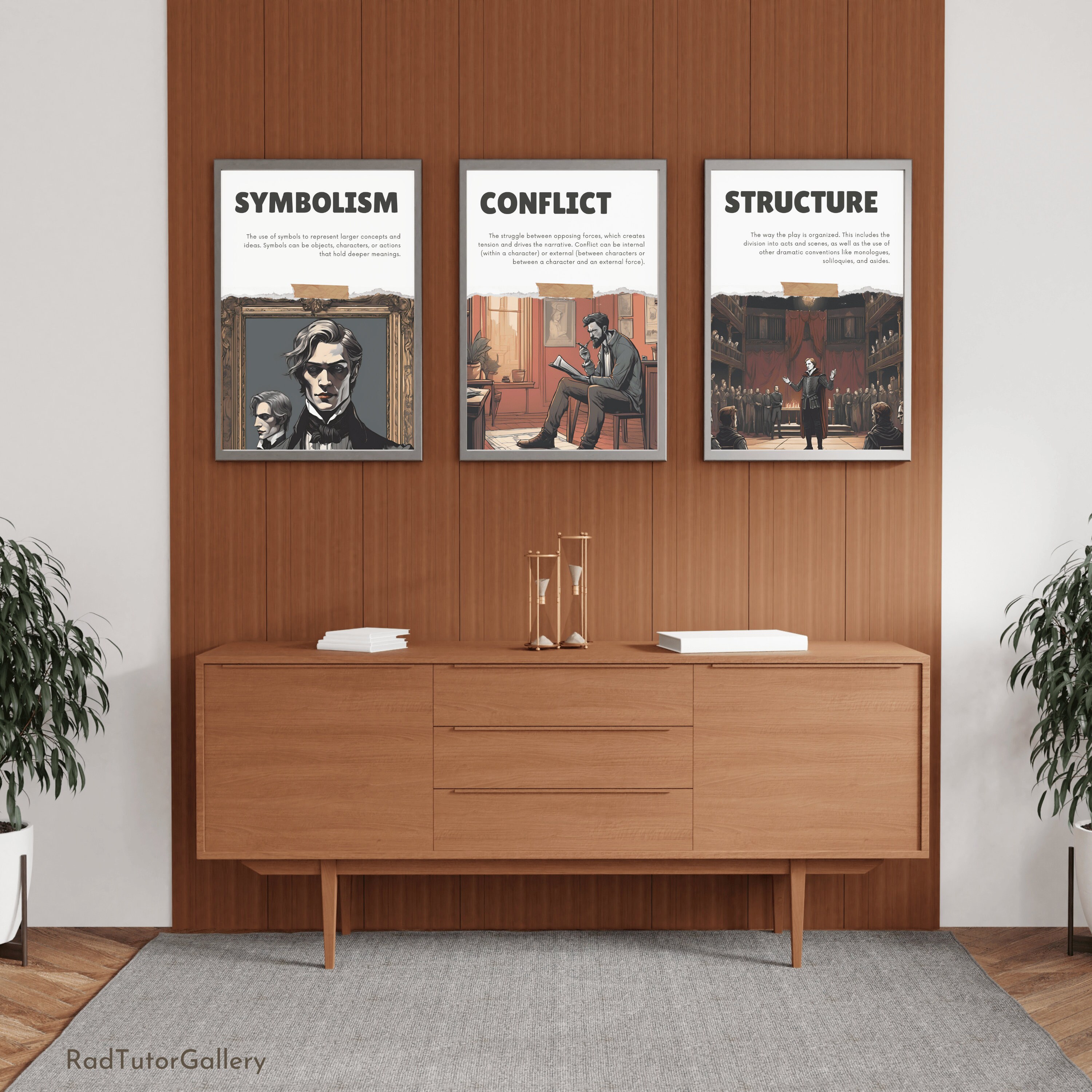 Elements of Drama Posters, Theatre Room Wall Arts, Drama Room Decor ...