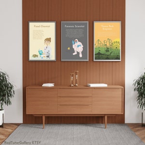 Science Careers Classroom Poster Set of 12, Science Classroom Decor ...