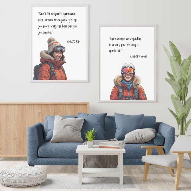 Famous Female Athletes Posters Set of 12, Inspirational Posters ...