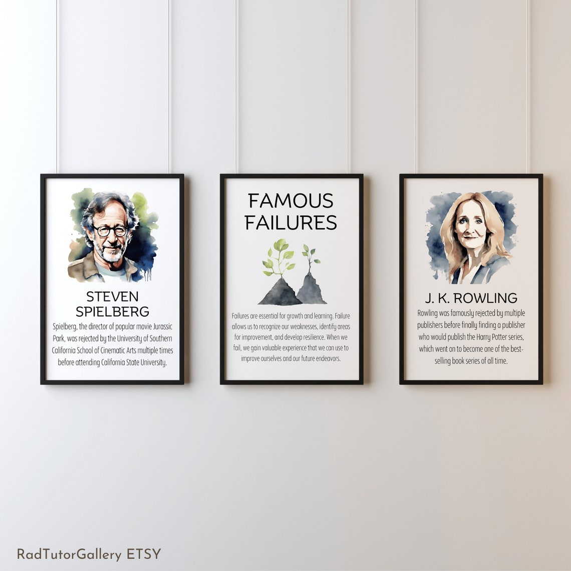 Famous Failures Posters Set of 10, Inspirational Posters, Classroom ...