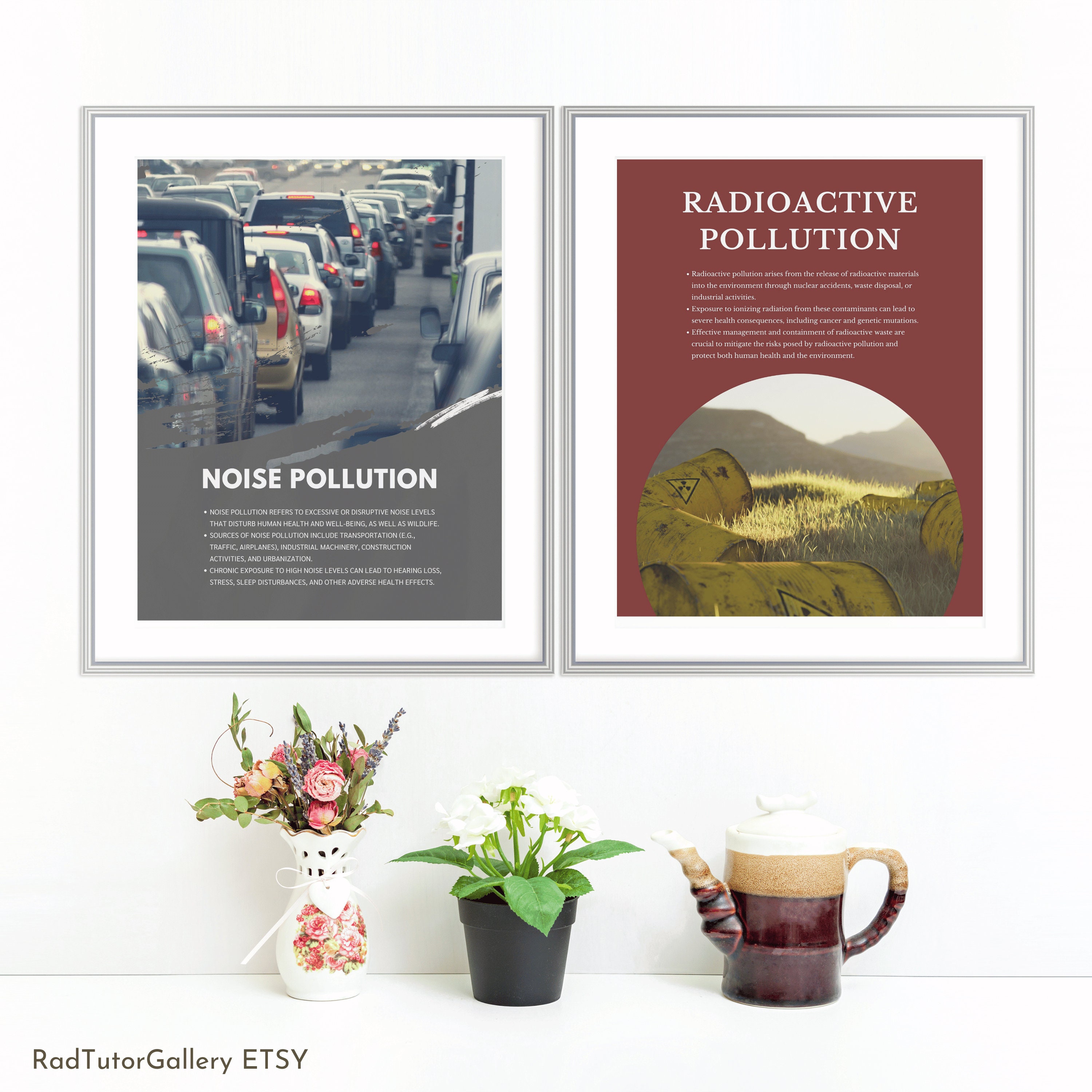 Types of Pollution Prints, Environmental Science Poster, Science ...