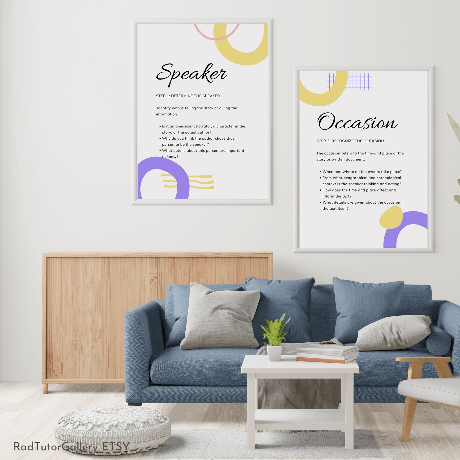 Soapstone Strategy Poster set of 7, Modern English Classroom Decor ...
