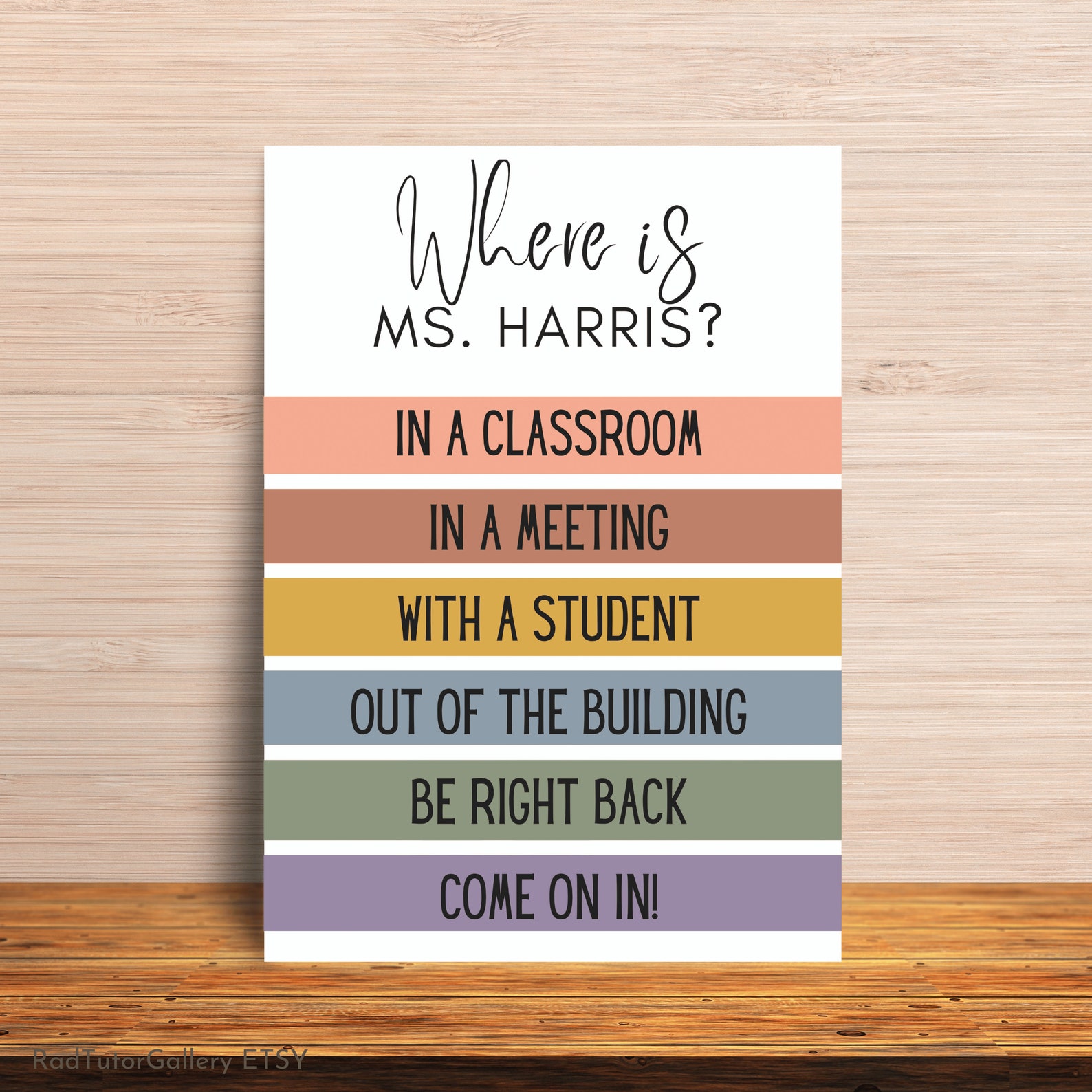 Personalized School Counselor Door Sign, Customized Where is the School ...