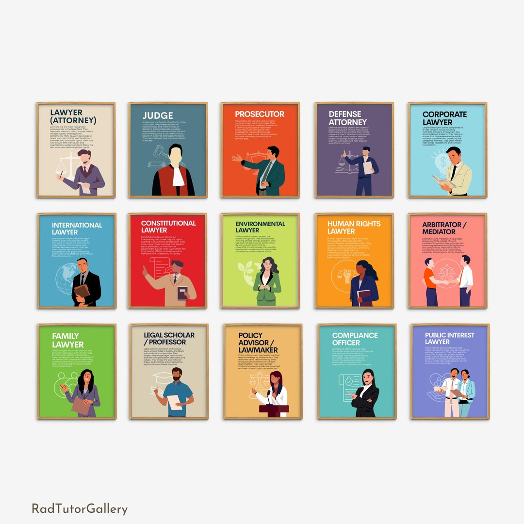 Careers in Law Posters, Social Studies, Civics Teacher Print, Law ...