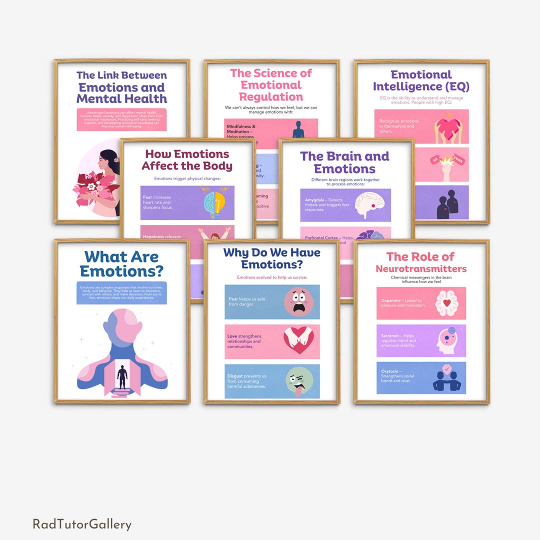 Science of Emotions Classroom Posters, Feelings Poster, Brain Science ...