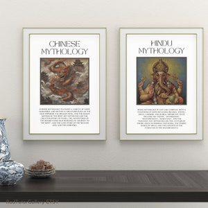 Popular Mythologies Posters, Myths and Legends Gift, Mythology Wall ...
