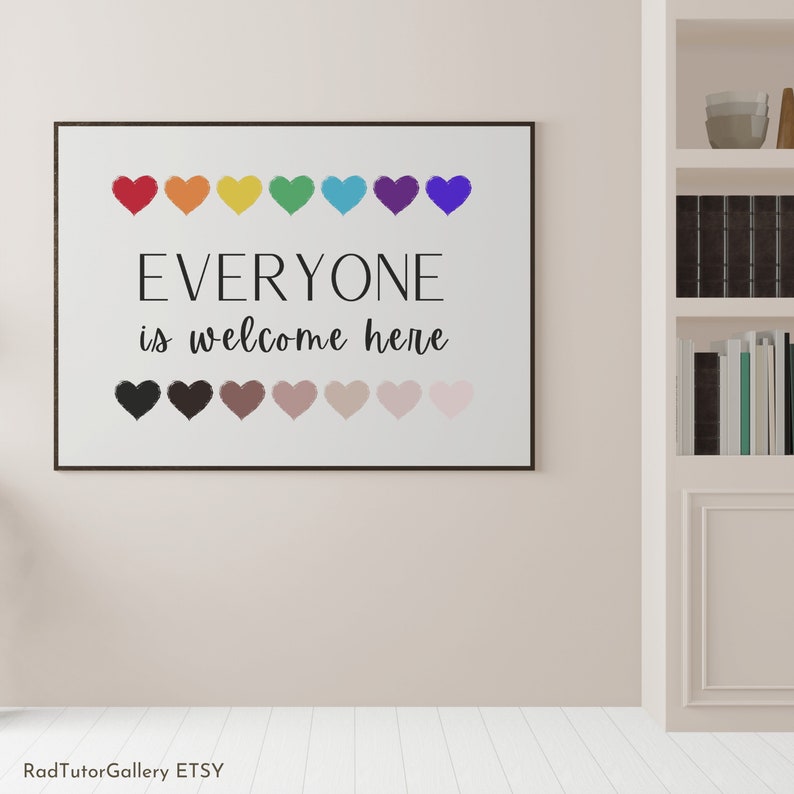 Everyone is Welcome Here Printable Classroom Decor, in This Classroom ...