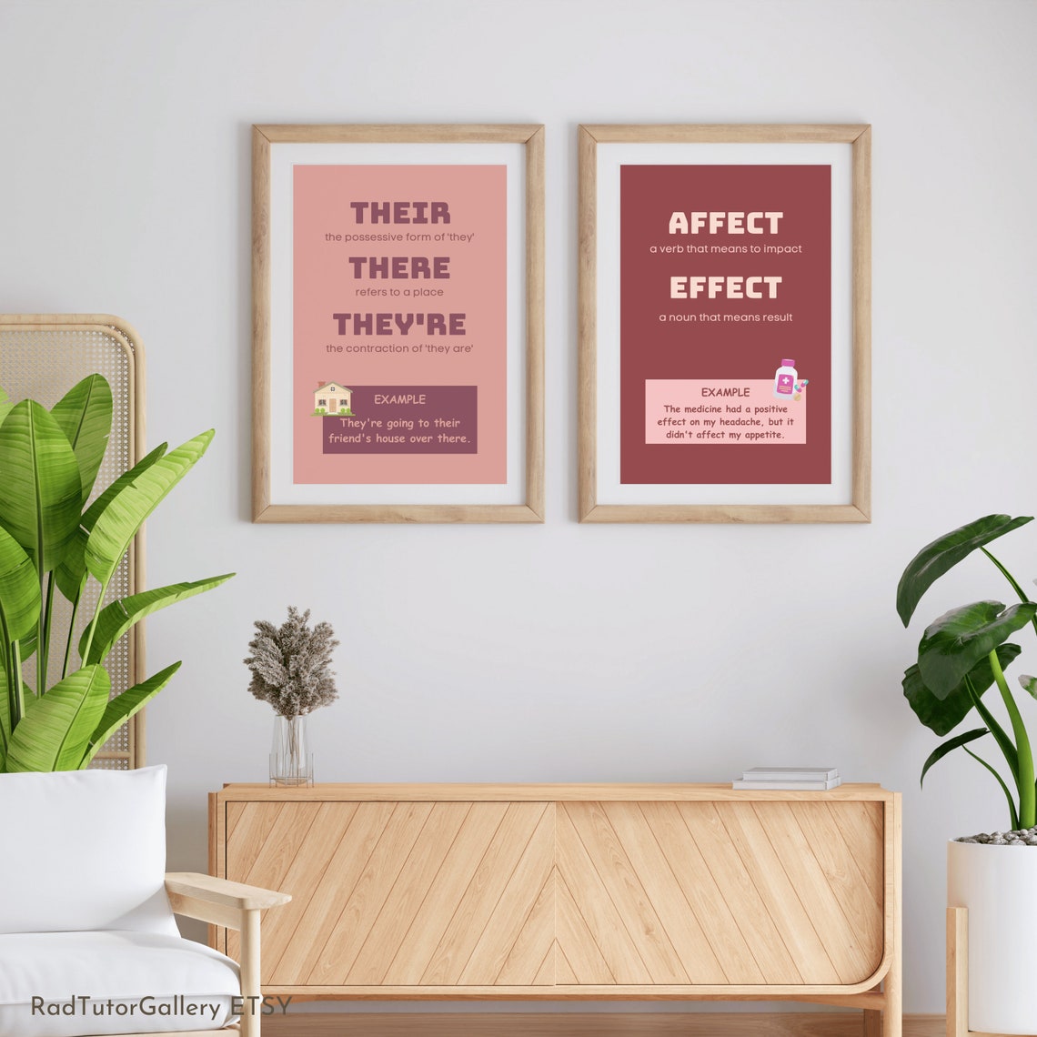 Commonly Confused Words Poster Set of 10, English Classroom Decor ...