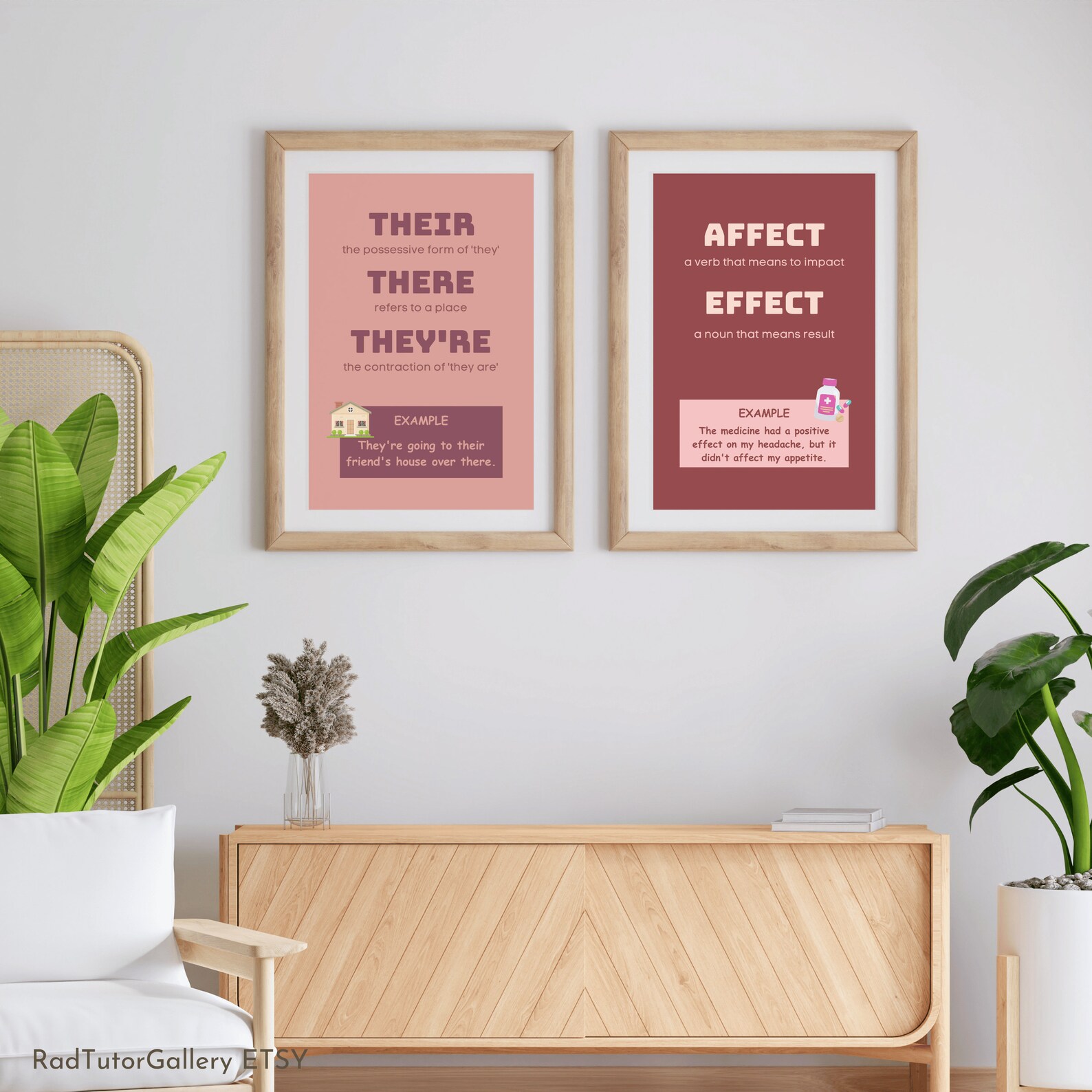 Commonly Confused Words Poster Set of 10, English Classroom Decor ...