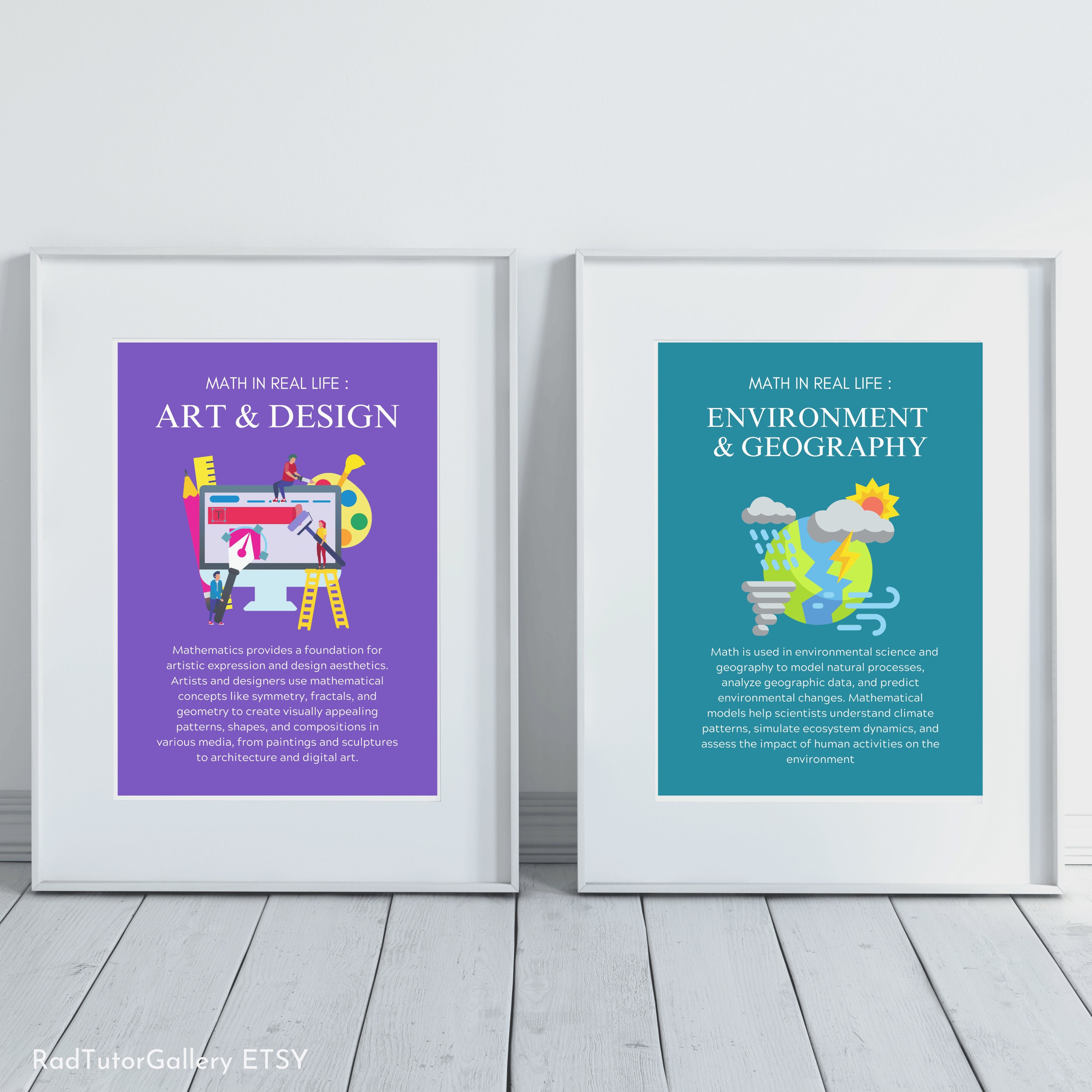 Math in Real Life Posters, Math Classroom Poster, Mathematics Class ...