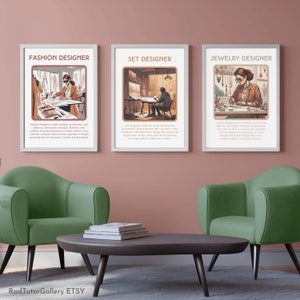 Art Careers Posters Sets of 10, Classroom Decor Bundle, Art Teacher ...