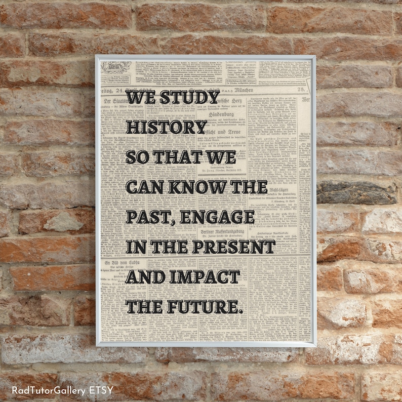 History Quote Printable History Classroom Decor History - Etsy