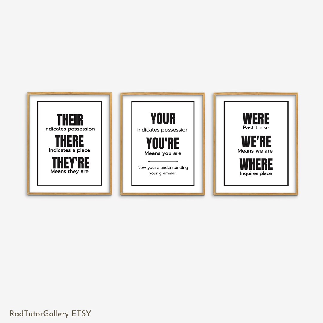 Grammar Errors Wall Art, Funny English Classroom Decor, English ...