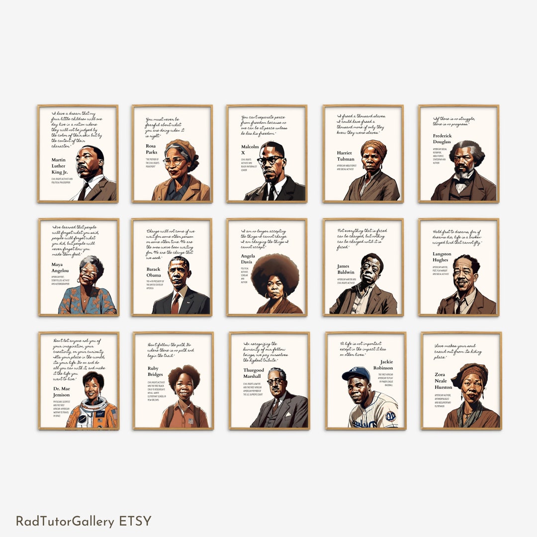 African American Heroes Posters, Black Historical Figures Prints ...