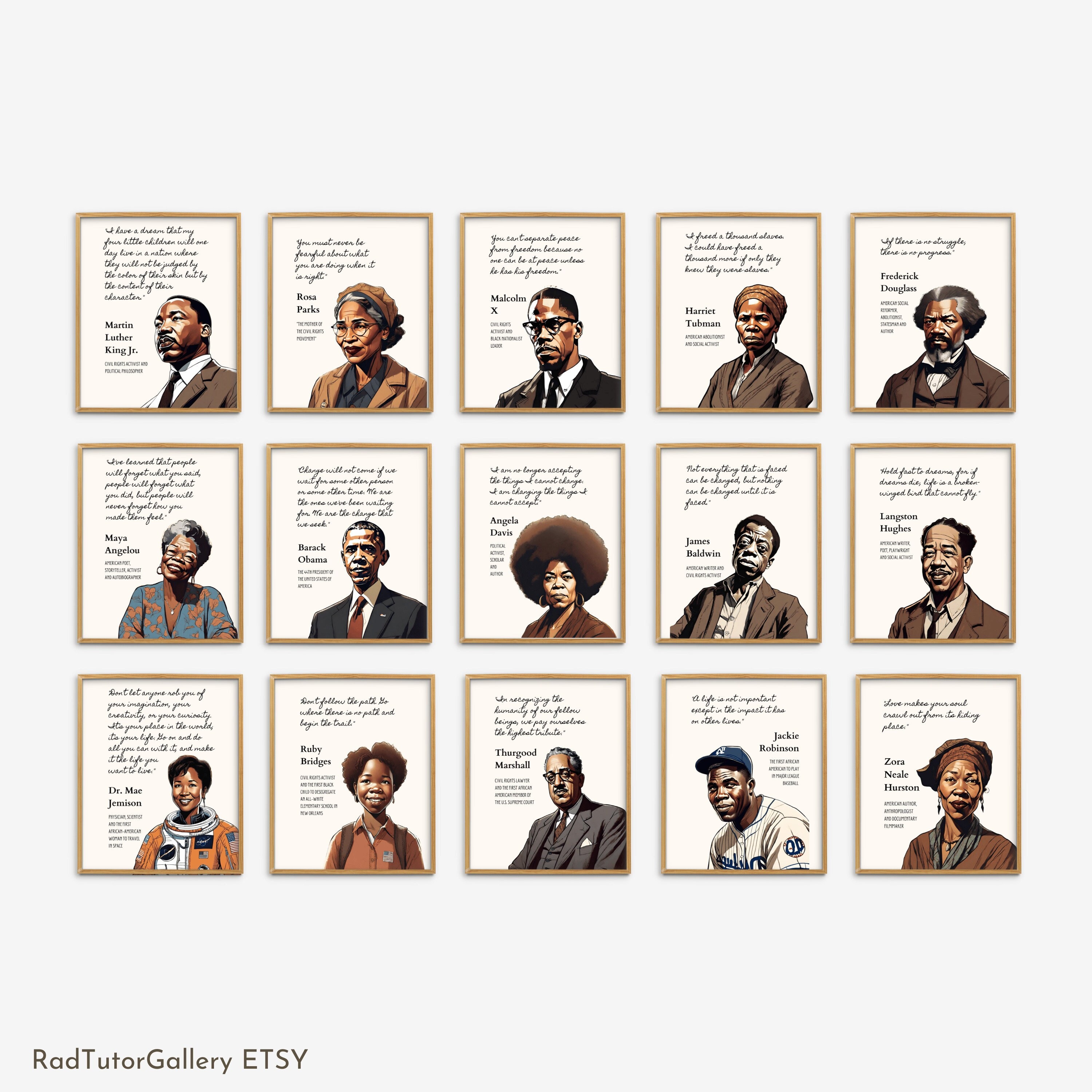 African American Heroes Posters, Black Historical Figures Prints ...