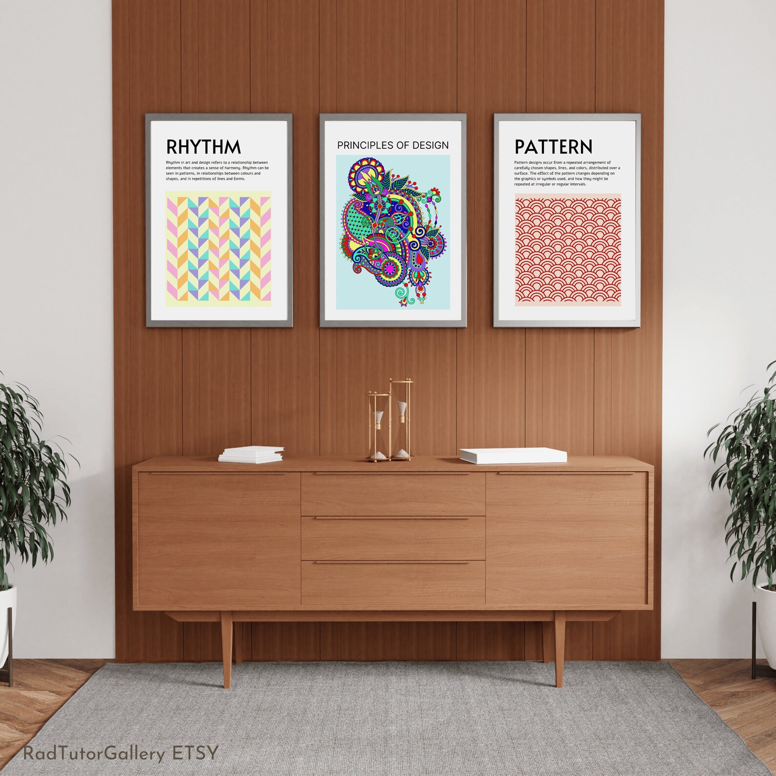 Principles of Design Posters Set of 8, Art Teacher Bulletin Board ...