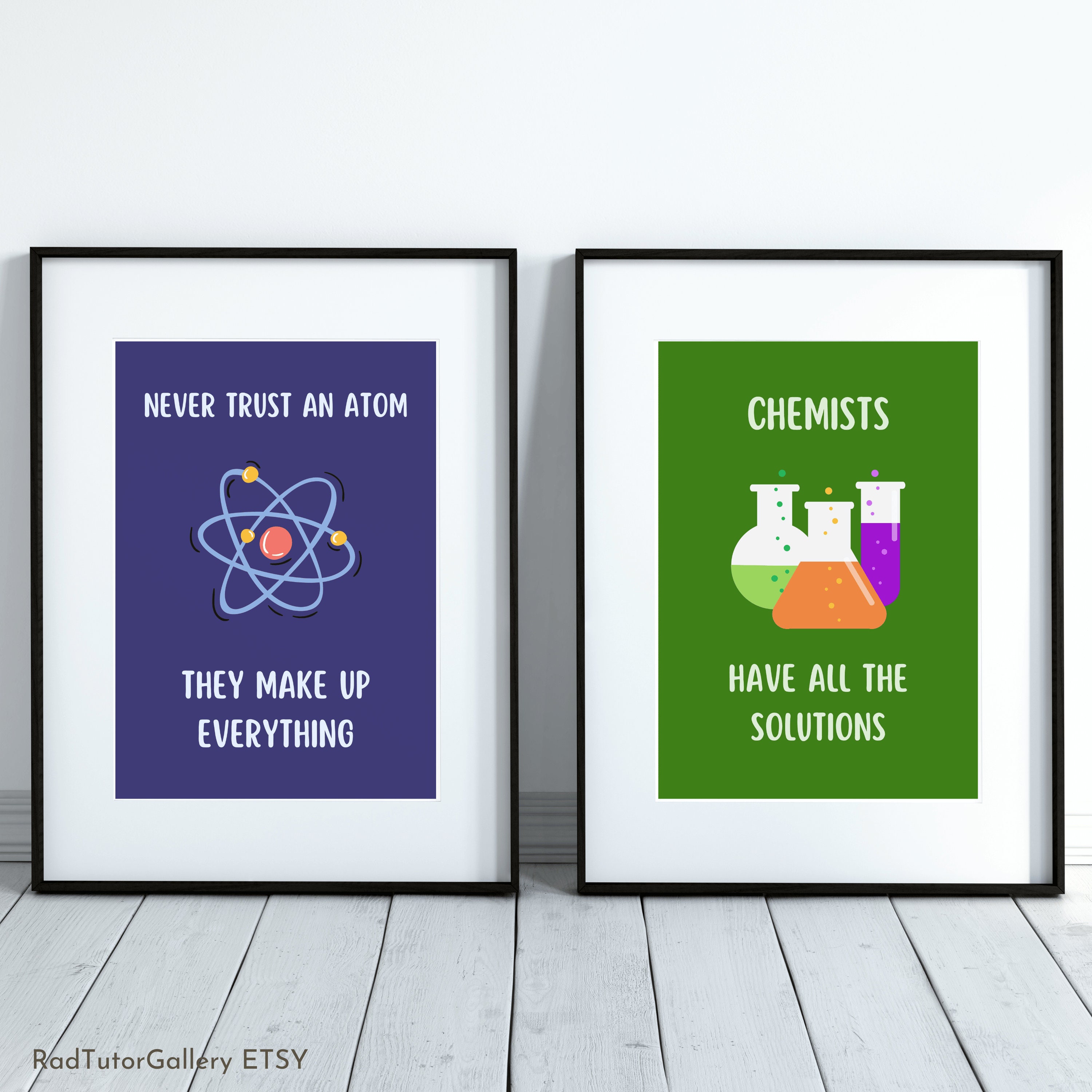Chemistry Puns Set of 6, Science Jokes Printables, Funny Science Gift ...