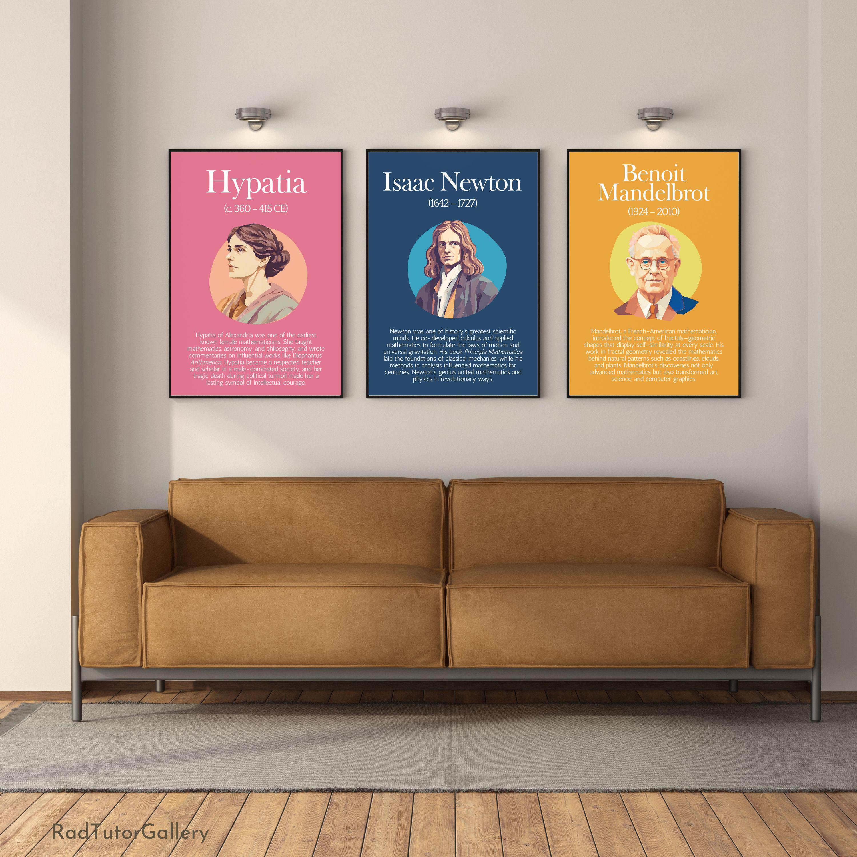 Famous Mathematicians Posters, STEM Figures Classroom Poster ...