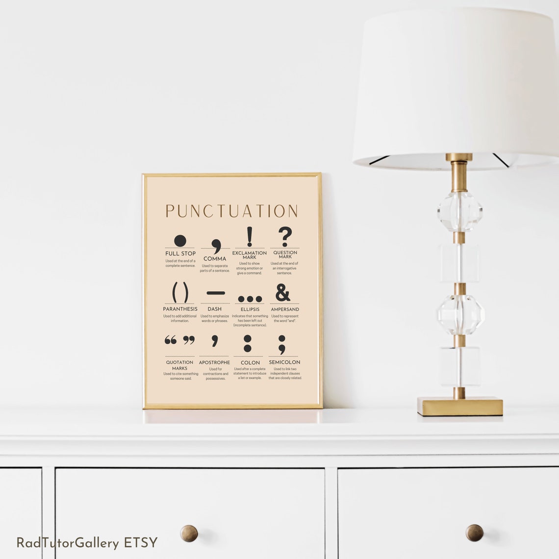 Punctuation English Classroom Decor Trendy Boho Classroom - Etsy UK