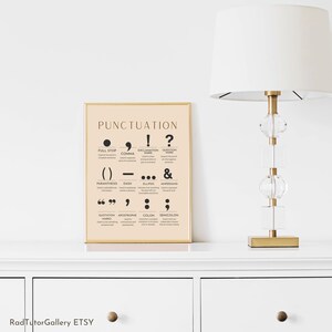 Punctuation English Classroom Decor, Trendy Boho Classroom Decor ...