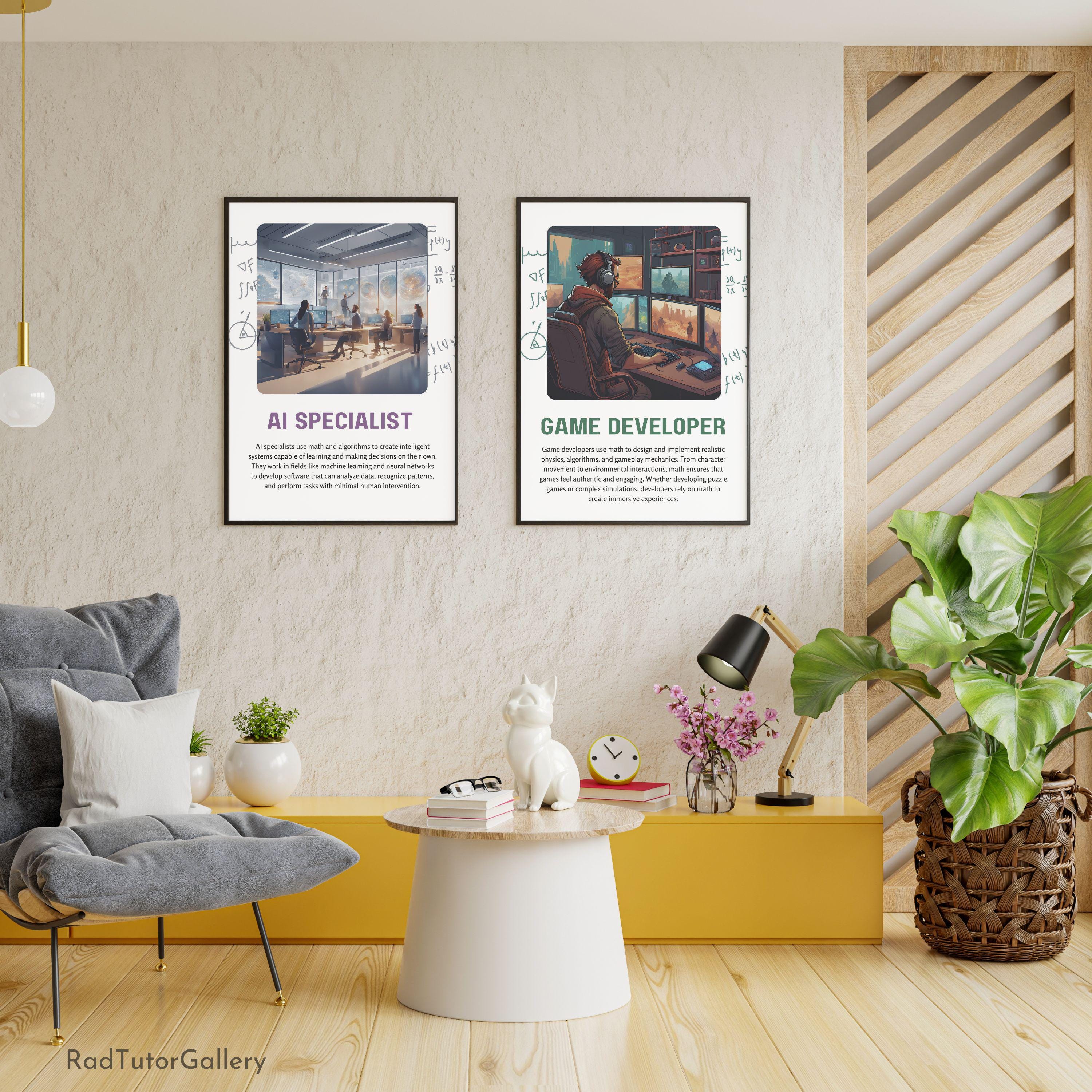 Math Careers Posters, Math Classroom Poster, Mathematics Class Posters ...