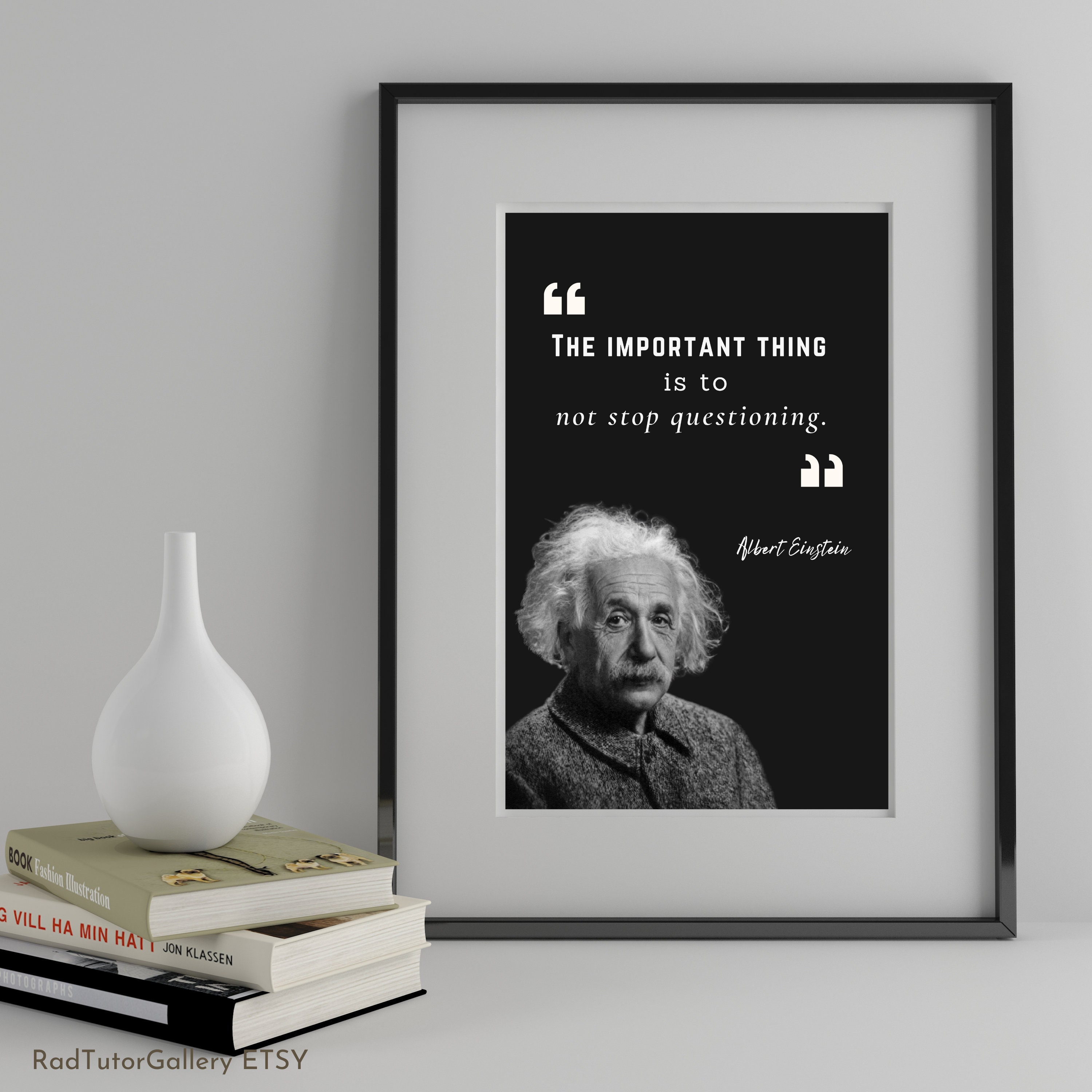 Einstein Quote Wall Art, Science Classroom Decor, Science Art Printable ...