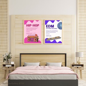 Music Genres Set of 10 Gallery Wall Art, Music Classroom Poster, Music ...