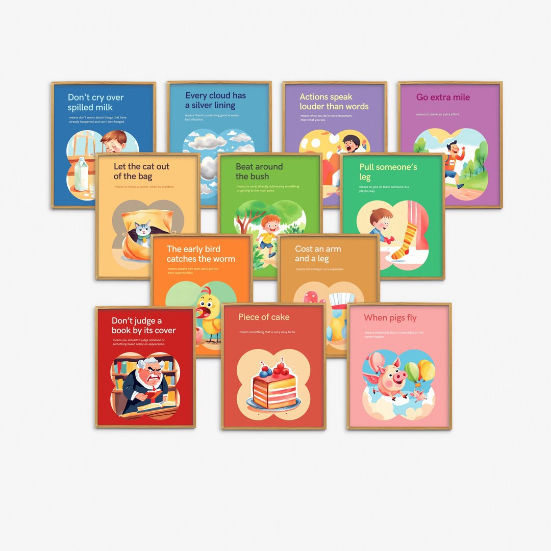 English Idioms Posters, Figurative Language Funny English Classroom ...