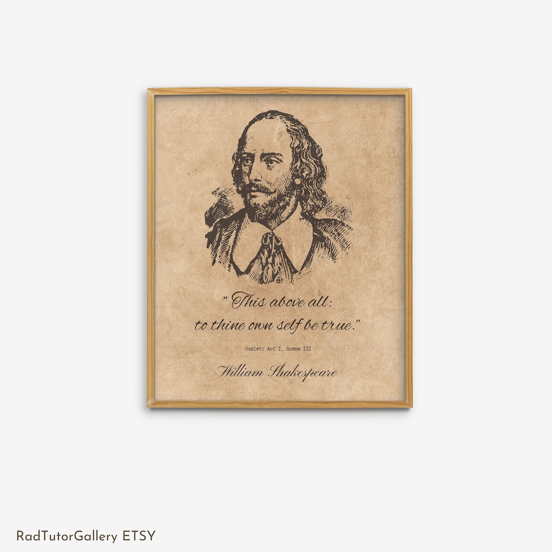 William Shakespeare Quote Wall Art, Printable Quotes From Literature ...