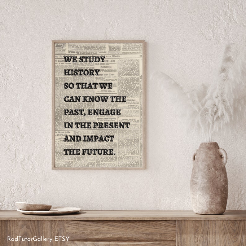 History Quote Printable History Classroom Decor History - Etsy