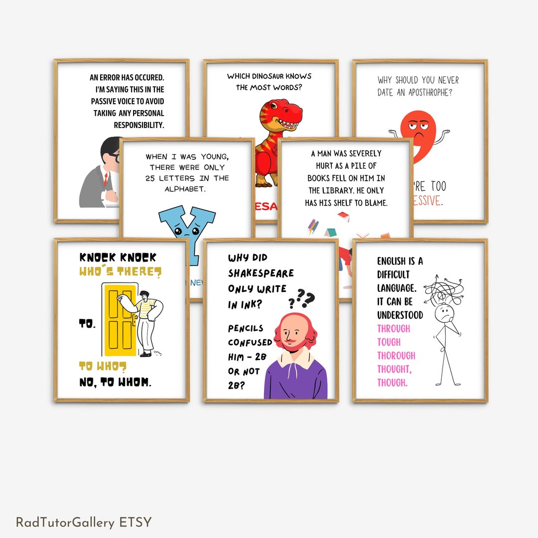 English Classroom Memes, Funny Grammar English Poster, English ...