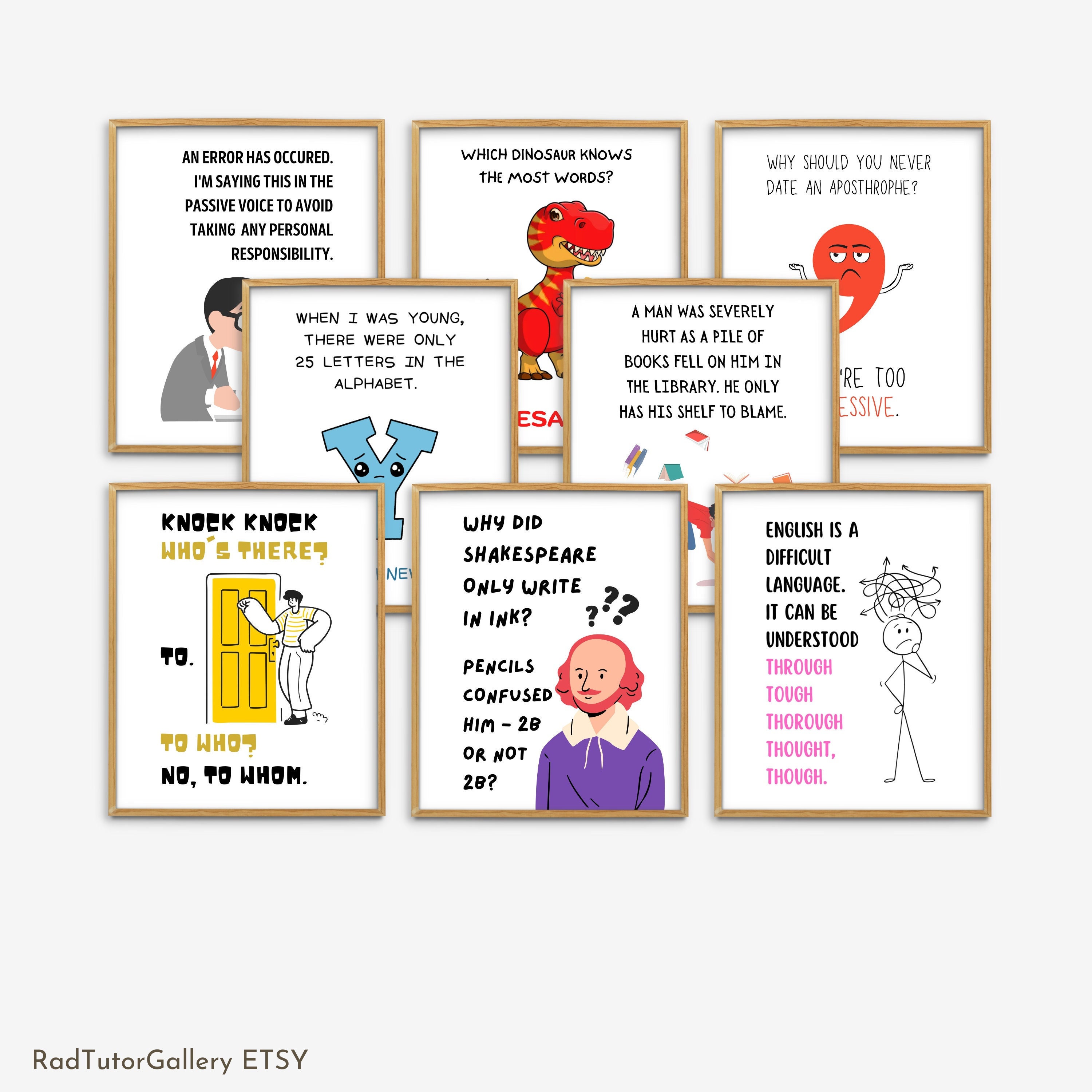 English Classroom Memes Funny Grammar English Poster English - Etsy