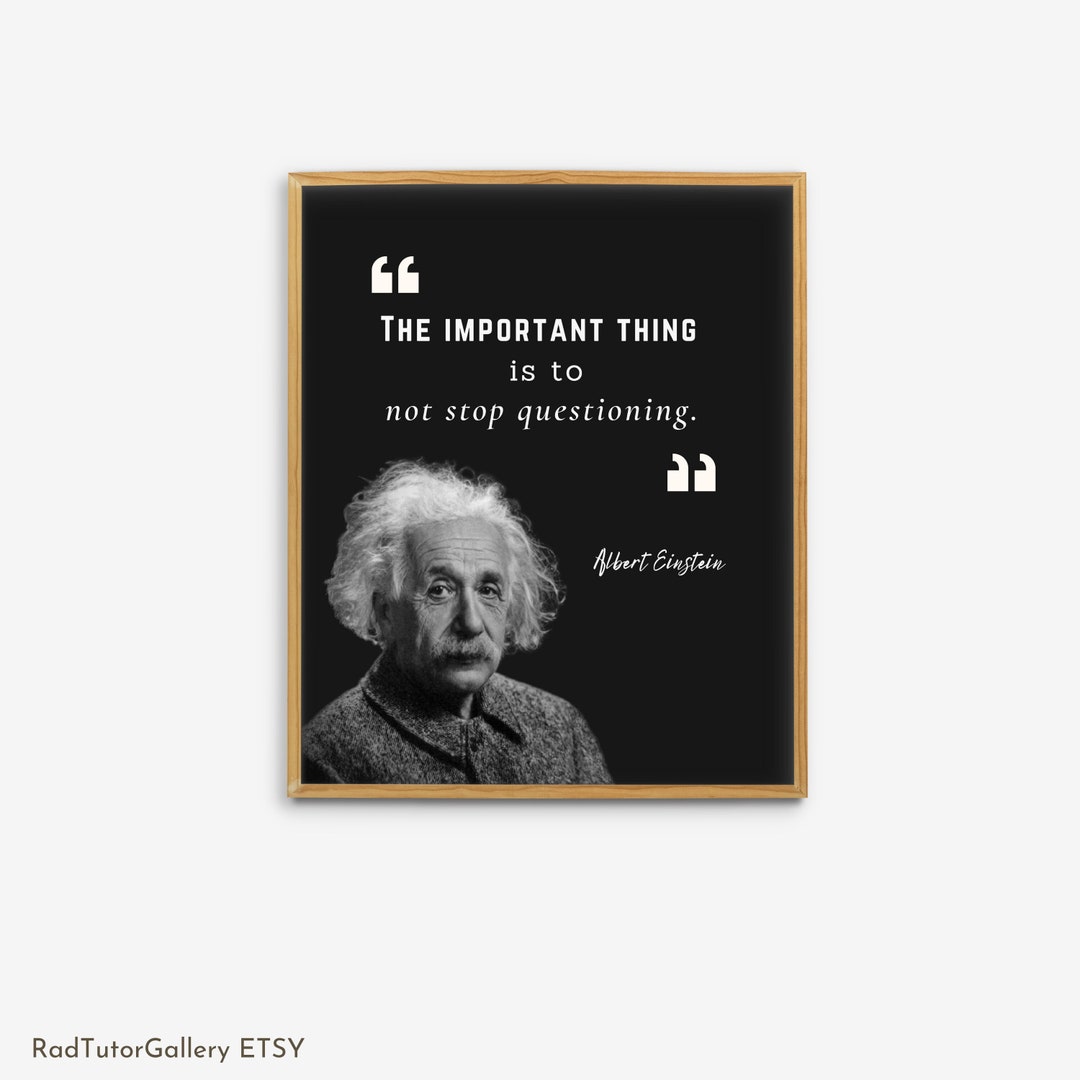 Einstein Quote Wall Art, Science Classroom Decor, Science Art Printable ...