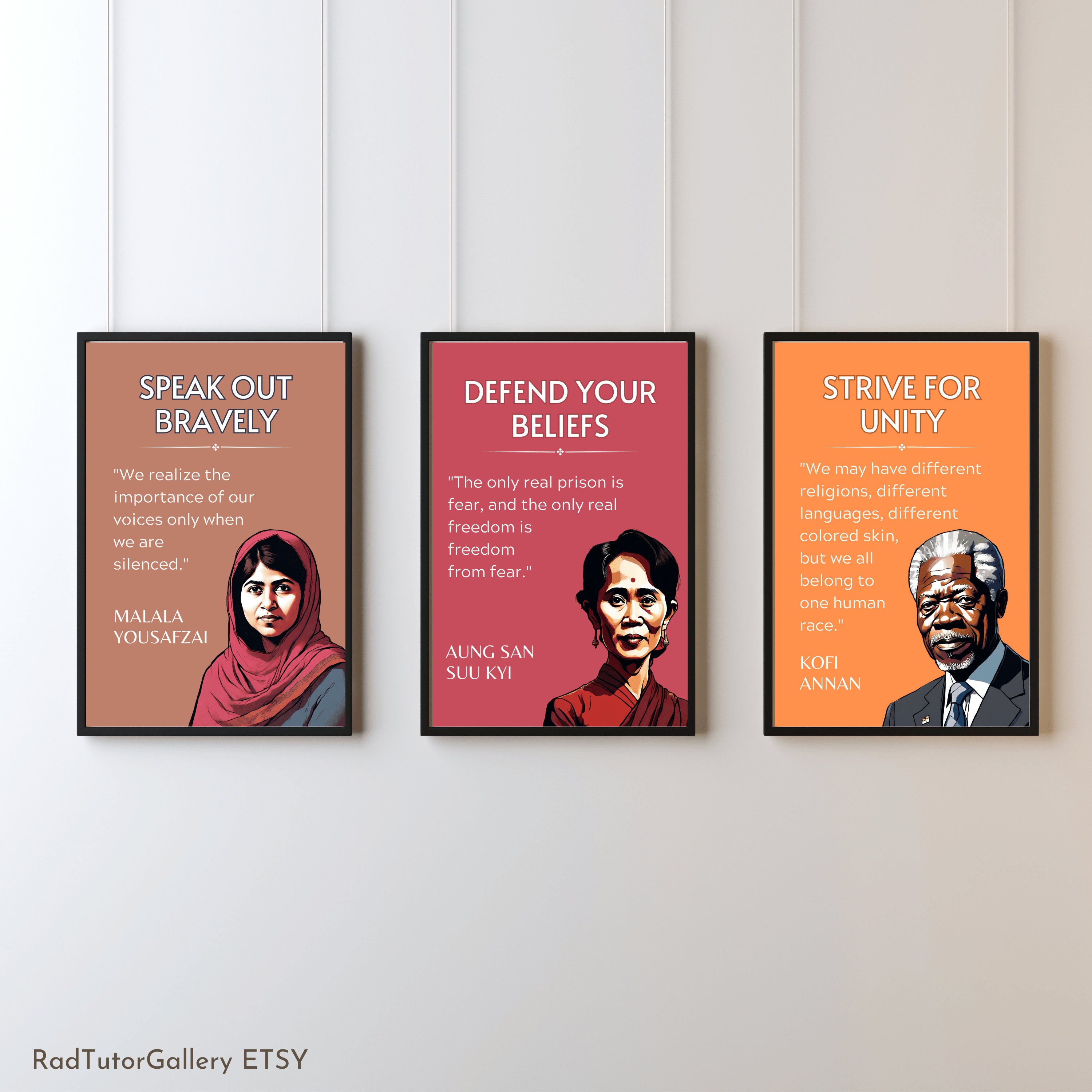Peace Leaders Posters, Peace Historical Figures Wall Art, Famous ...